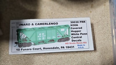 F&C HO Scale Craftsman Kit H30A Covered Hopper Penn Central Decals ...