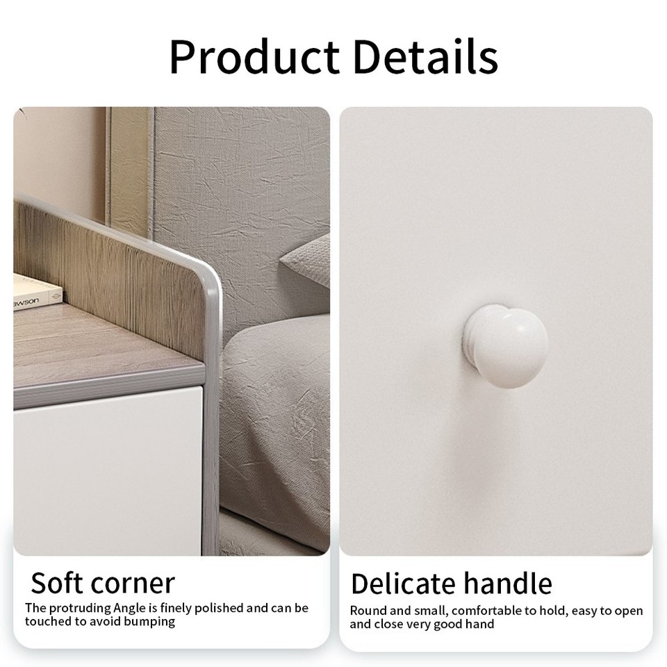 Modern Small Bedside Table 3 Drawer Cabinet Bedroom Furniture Storage ...