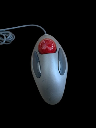 Logitech T-BC21 USB Wired Optical Trackman Red Marble Mouse Trackball ...