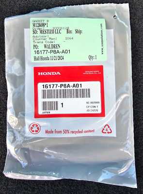 16177-P8A-A01 OEM HONDA THROTTLE BODY GASKET TO SPACER 3.0L V6 ACCORD ...