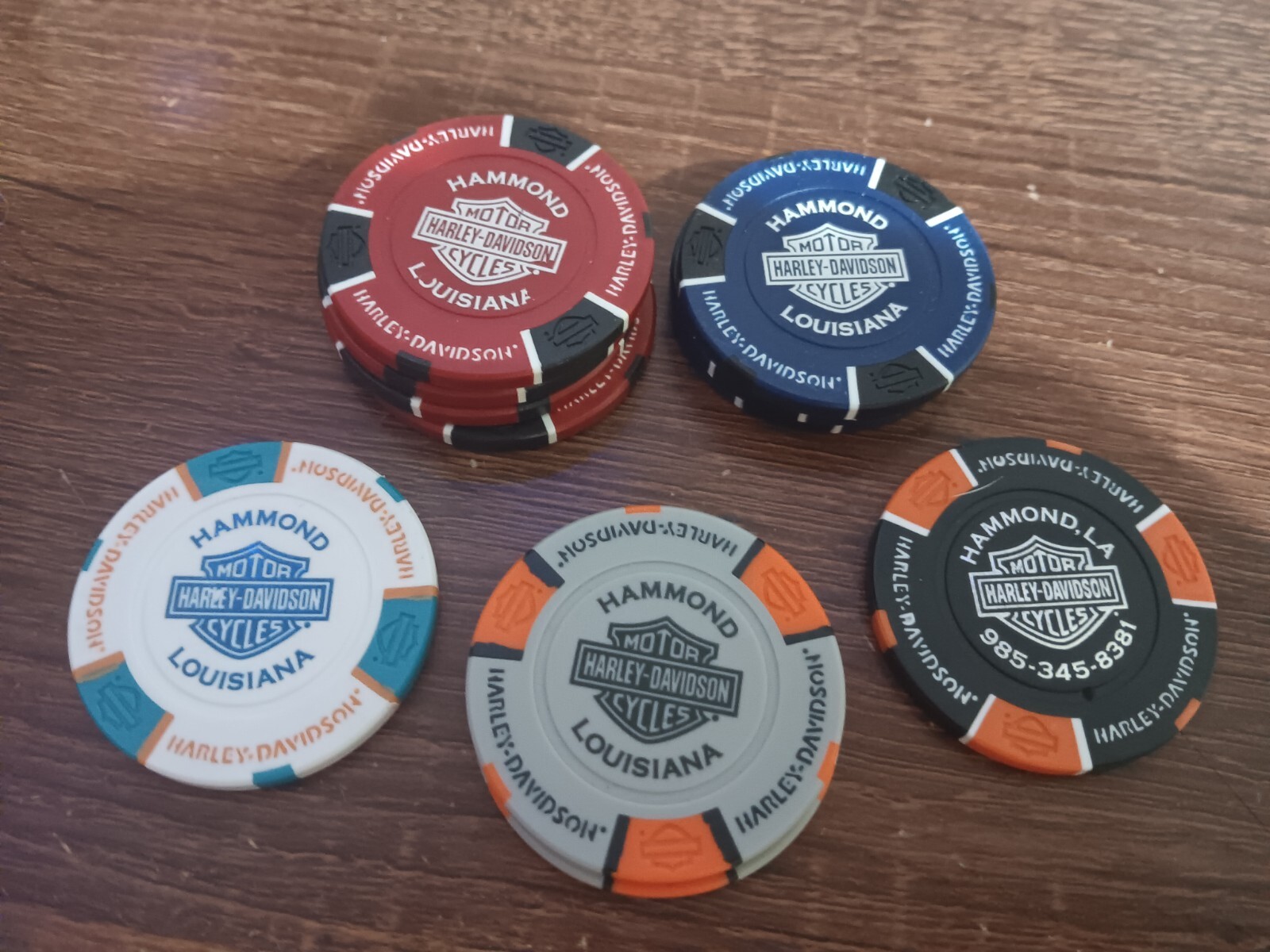 HARLEY DAVIDSON MOTORCYCLE COLLECTABLE POKER CHIP TOKEN COIN HANMOND ...