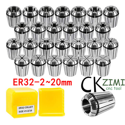 NEW ER32 Φ2~20mm CNC Lathe Precision Spring Collet Chuck Set,For ...