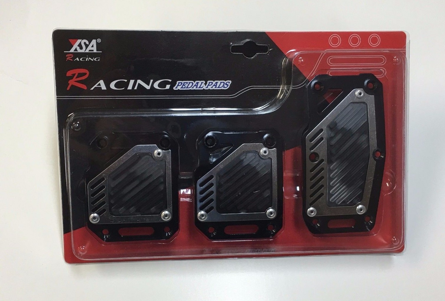 3PC SET BLACK BRAKE GAS CLUTCH RACING PEDAL PADS MANUAL TRANSMISS. PDL ...