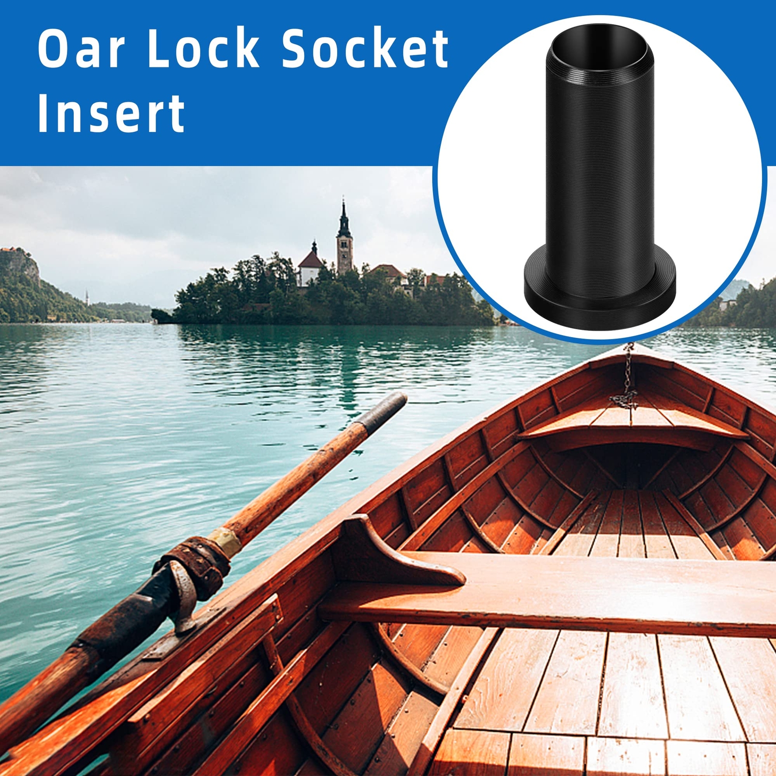 4 Pcs Oar Lock Socket Insert 1/2" Oarlock Bushing nylon Oar Sleeve For ...