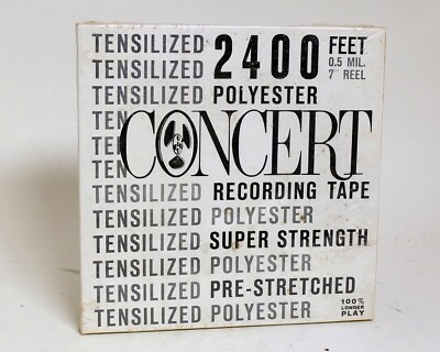 Concert Magnetic Recording Tape Reel to Reel Tape 2400ft 7" NEW | eBay