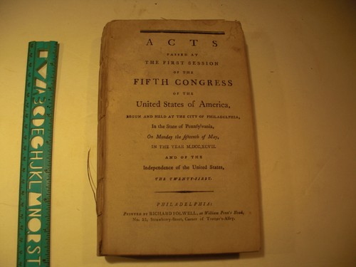 antique book Acts passed at the 1st session of Congress 1797 | eBay
