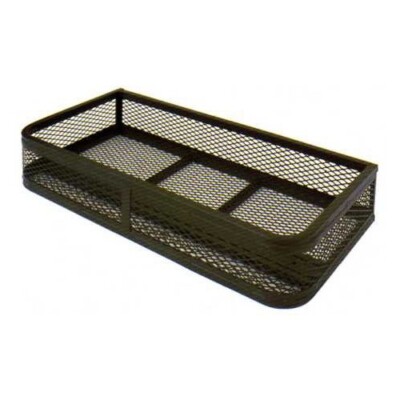 Front Mounted ATV Quad Basket Tool Carrier Mesh Cargo Tray Holder Black ...