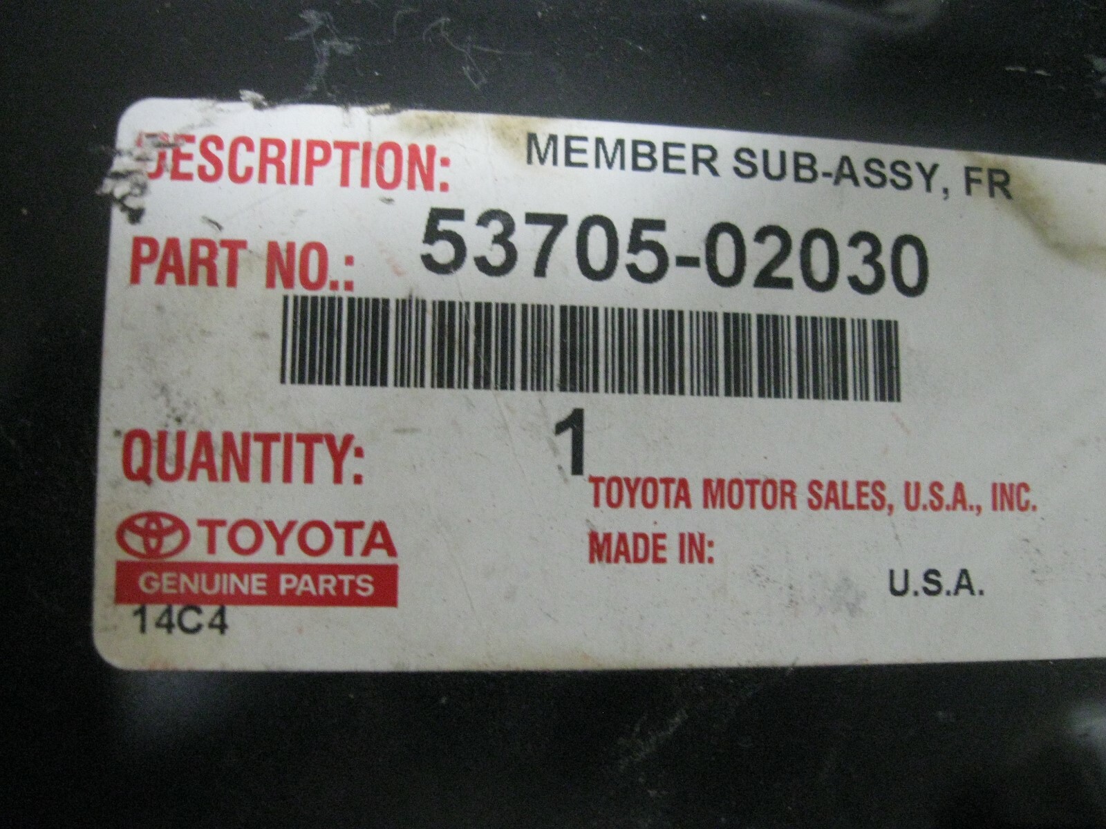 NEW GENUINE TOYOTA UPPER RAIL ASSY FOR 09-13 COROLLA MATRIX (PN 53705 ...