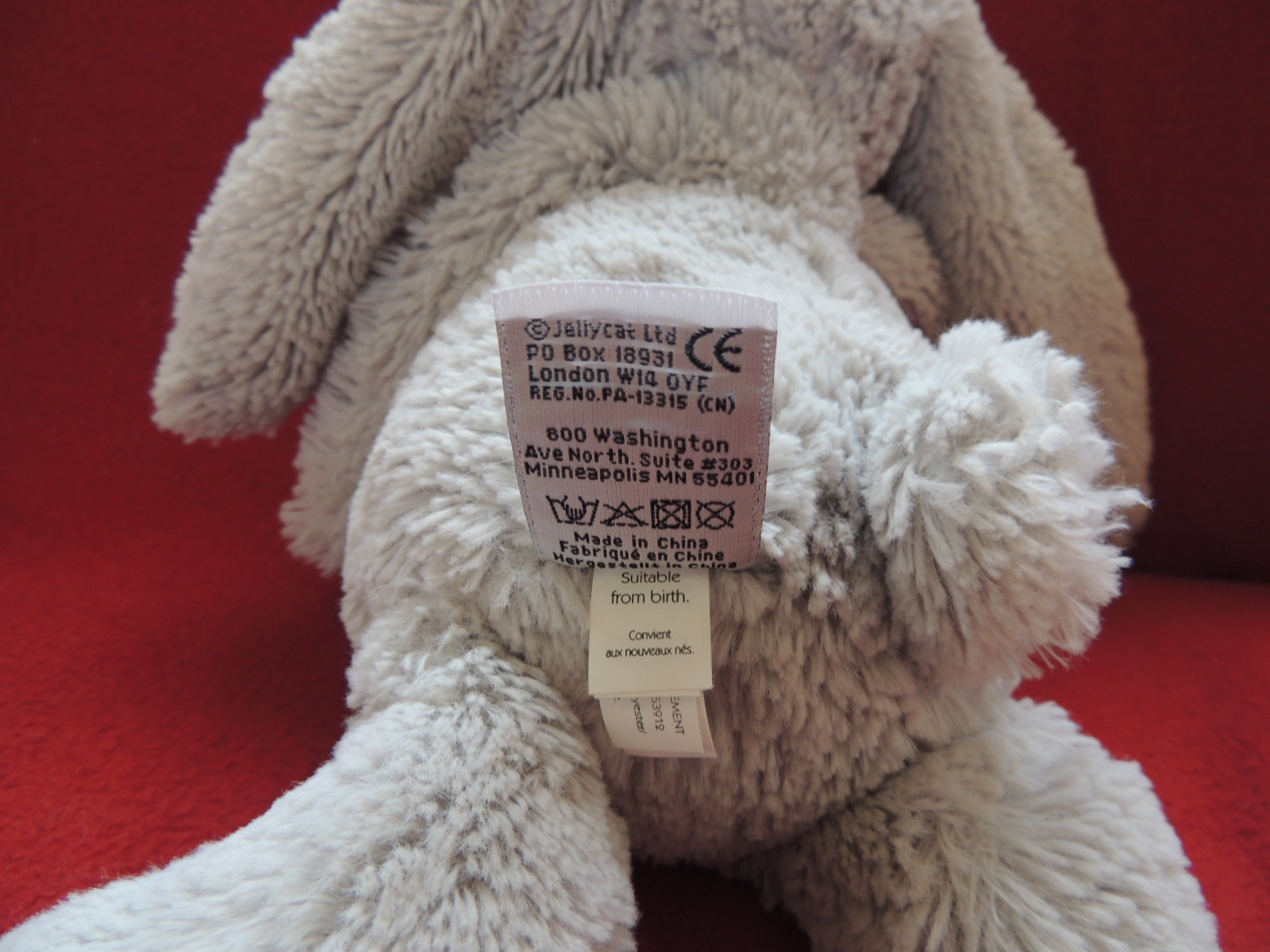 Jellycat BASHFUL BUNNY RABBIT Gray Plush Stuffed Animal 12" | eBay