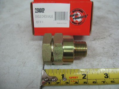 Single Check Valve 1/2" Power Products # 23000P Ref. # Midland Haldex ...
