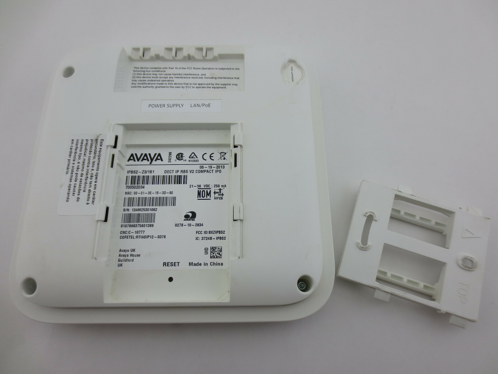 Avaya DECT IP RBS V2 Compact IPO cordless Base basis Sender Wandhalter ...