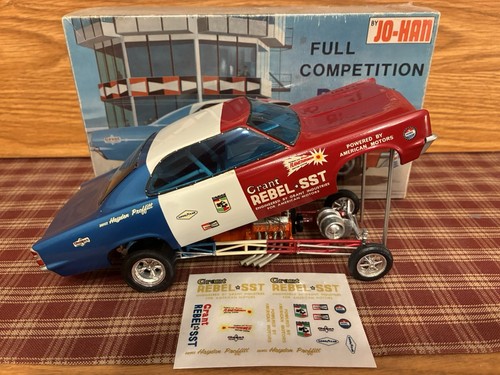 1969 AMC REBEL SST FUNNY CAR GRANT DRAG RACING ”J-Kraft” DECAL JO-HAN 1 ...