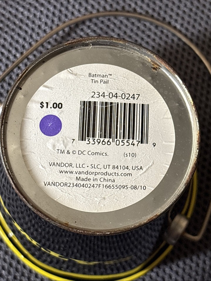 Small Batman Tin Bucket With Handle | eBay