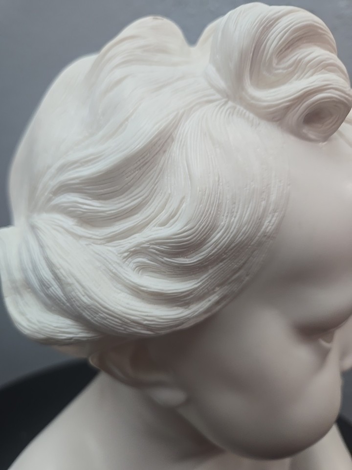 Italian Alabaster Cherub Bust Sculpture – Classical Child – 11" – Made ...