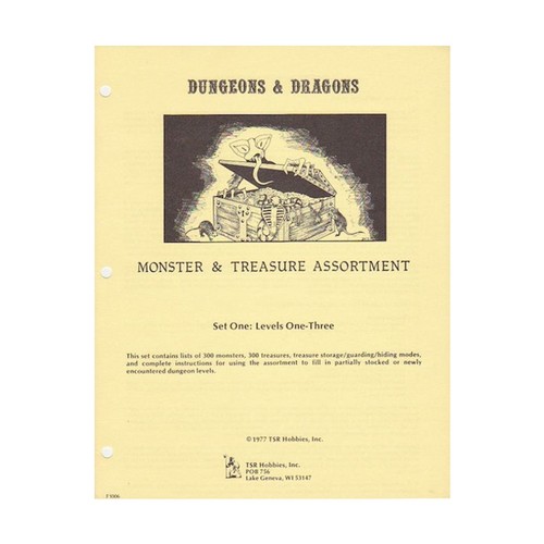 TSR Basic D&D Monster & Treasure Assortment Set #1 - Levels 1-3 (1st ...
