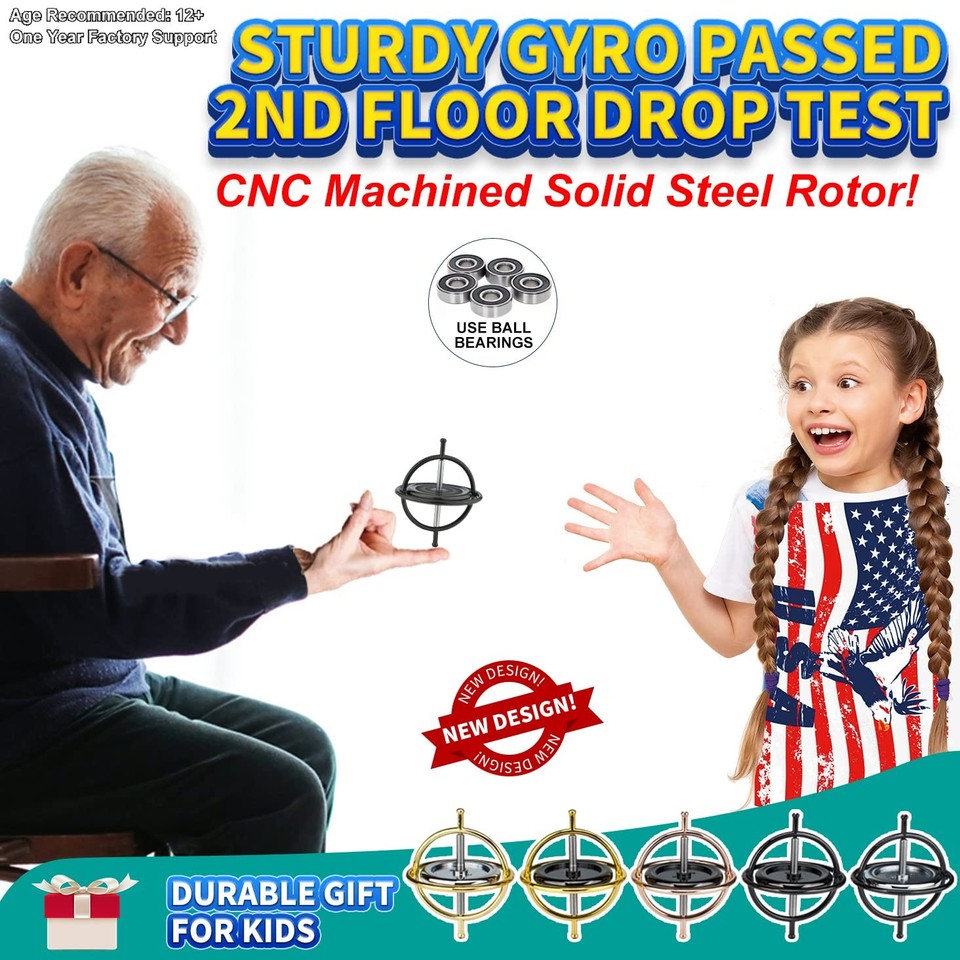 Heavy Duty Gyroscope (CNC Machined Solid Steel Rotor): Stable&Robust ...