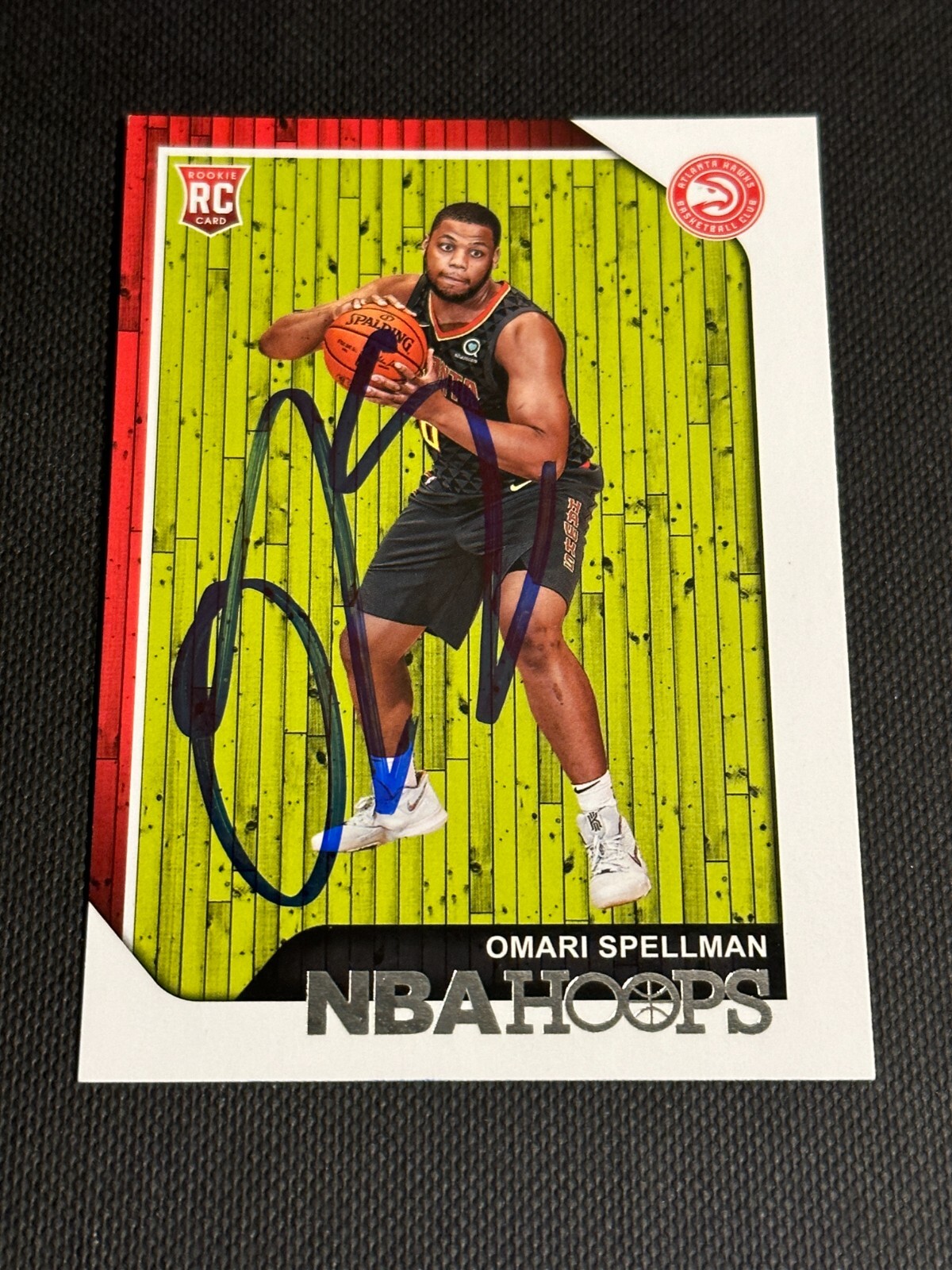 Omari Spellman Signed 2018-19 Panini NBA Hoops Card Auto Hawks ...