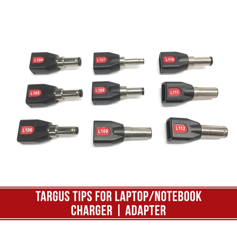 Targus 9-Pcs Various Plug Tips | Universal AC Power Adapter Charger ...