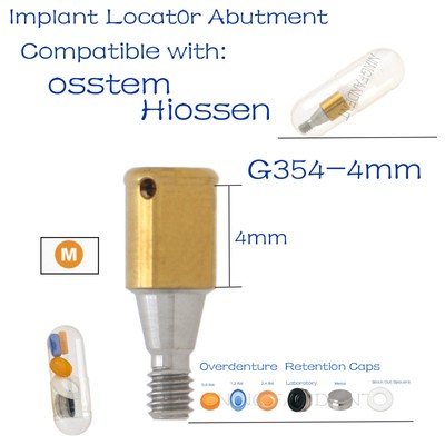 Dental Attachment Fit Hiossen Mini Abutment AH=4mm Implant Overdenture ...