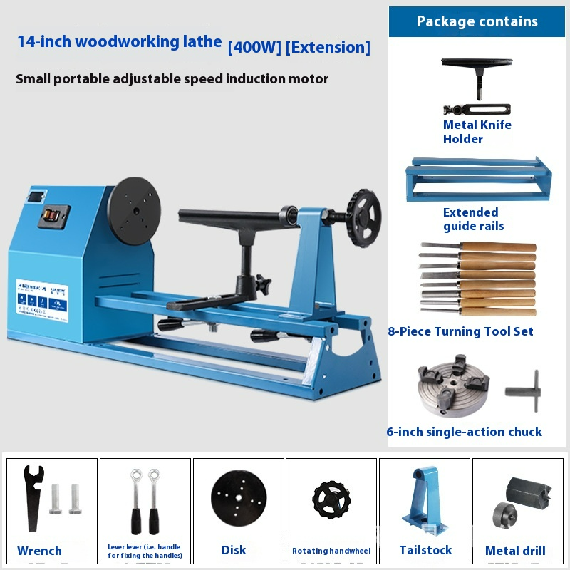 Wood Lathe Adjustable Speed Home Type Diy Wood Spinning Machine Can Be ...