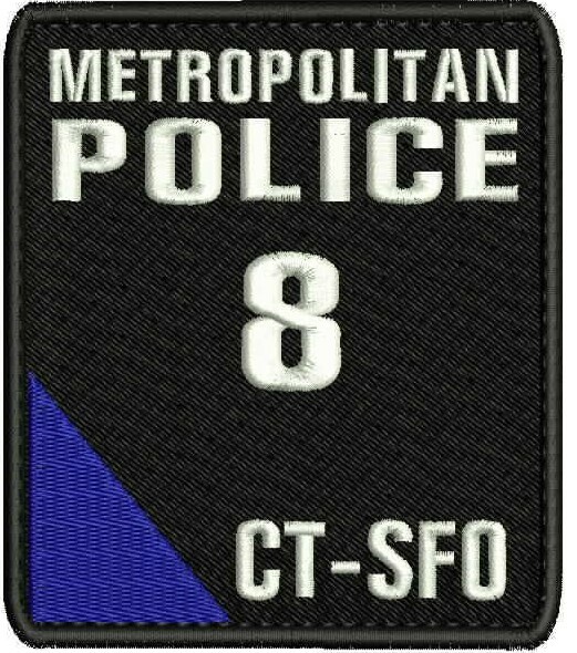 METROPOLITAN Police 8 CTSFO embroidery patches 4x4.5 hook blue corner ...