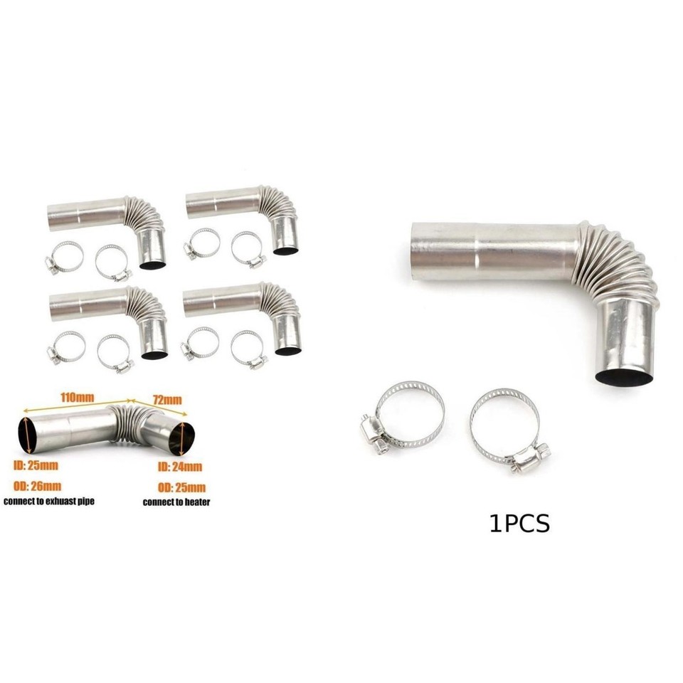 Exhaust Pipe Connector Elbow 25mm 26mm for Portable For Diesel Heater ...