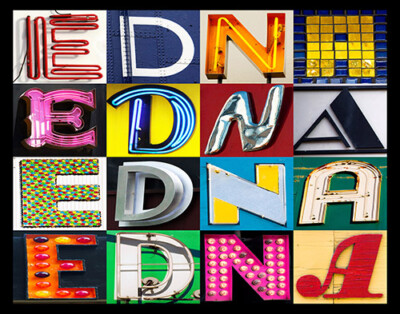 EDNA Name Poster featuring photos of actual sign letters | eBay