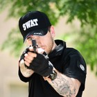 Black SWAT Team Police Officer Embroidered Adjustable Hat Baseball Cap ...
