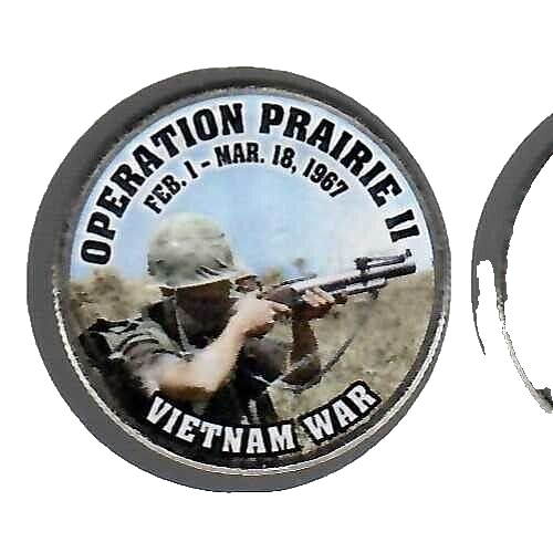 Vietnam War ~ OPERATION PRAIRIE II~ Colorized JFK Kennedy Half Dollar ...