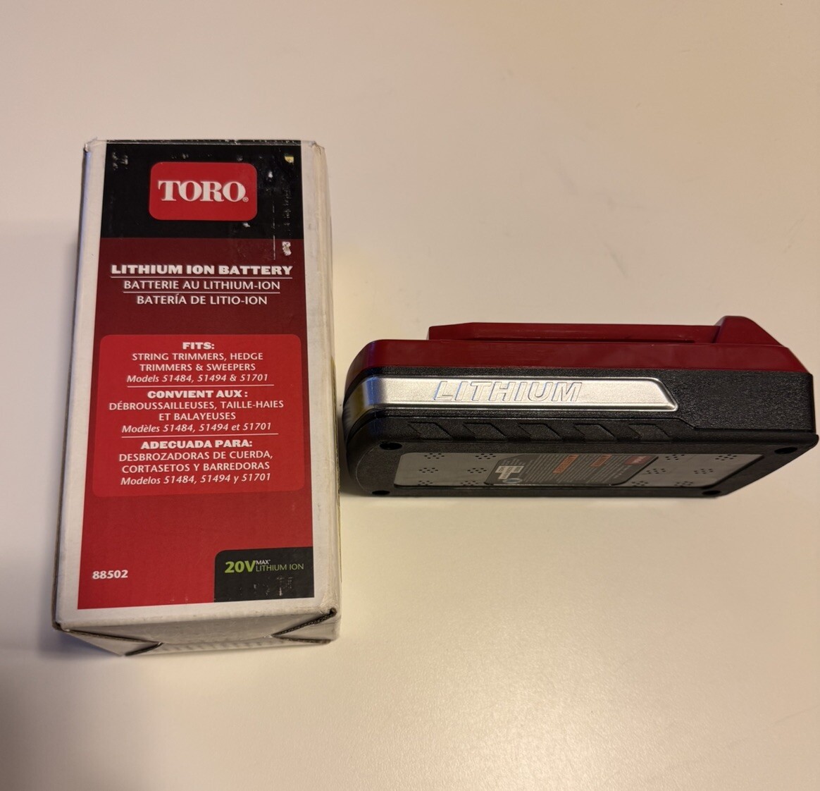 Toro 88502 Lithium-Ion Battery - Red for sale online | eBay