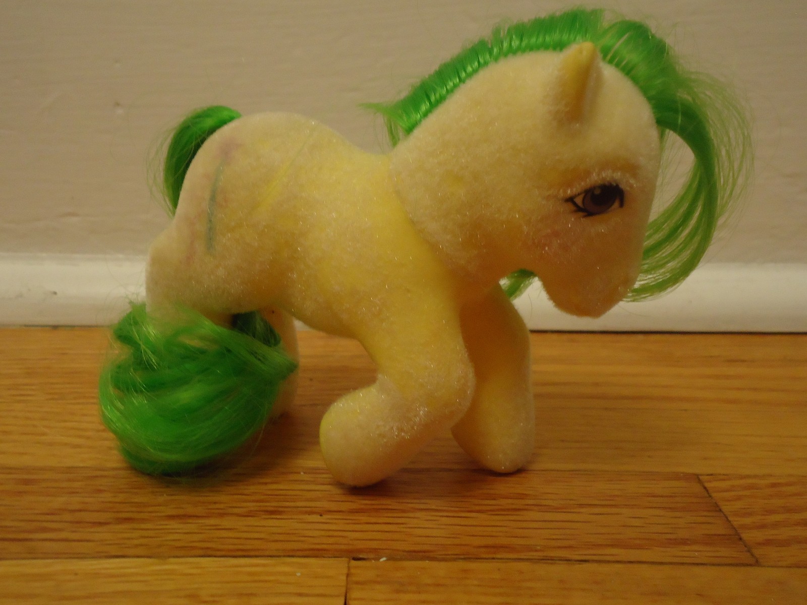 Hasbro G1 My Little Pony Magic Star Green Yellow Flocked | eBay
