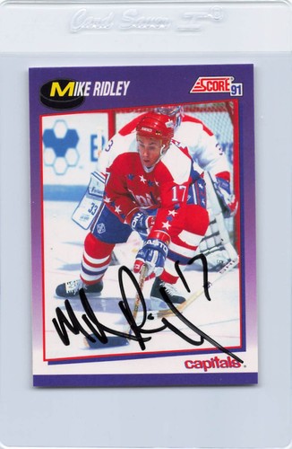 1991/92 Score #283 Mike Ridley Capitals Signed Auto *J7094 | eBay