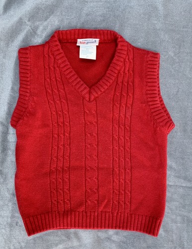 IMP Originals Cable knit RED Sweater Vest Boys Toddler Size 2 years 2T ...