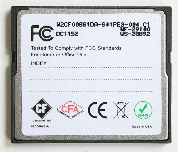 COMPACTFLASH S4 SERIES-UDMA/133 8GB W2CF008G1DA-S41PE3-004.C1 | eBay