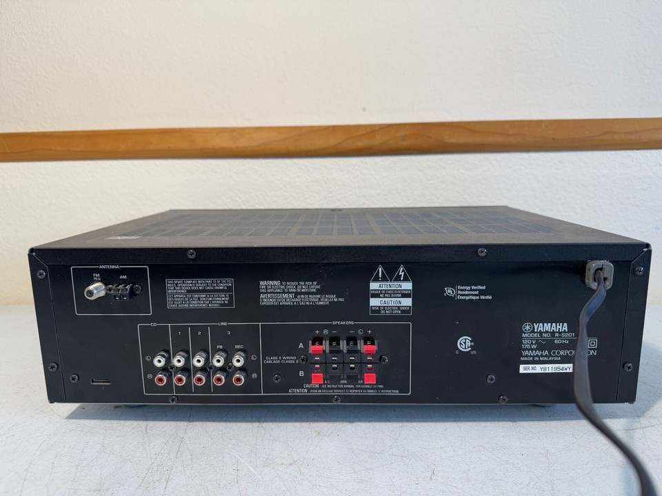 Yamaha R-S201 Receiver HiFi Stereo Phono 2 Channel Vintage Home Audio ...