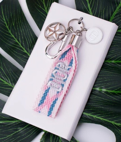 Authentic Christian Dior keyring Key Ring Charm Key Holder pink 100% ...