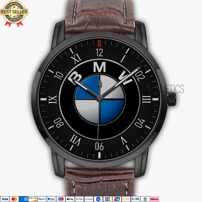 BMW Big Logo BM12 Quartz Watch Stainless Steel Men's Wristwatch Analog ...
