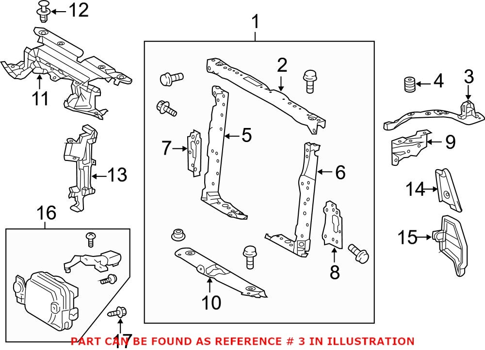 Genuine OEM Radiator Support Bracket For Toyota 532020R030 | eBay