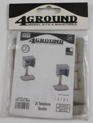4Ground Model Kits & Miniatures 2x Telephone Booths NEW SEALED 28mm ...