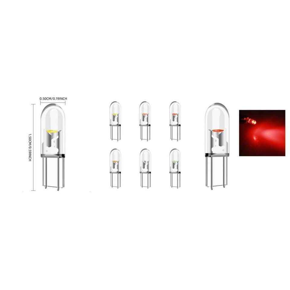 10 T5 For automotive LED Display Lights for Dashboard and Indicator Use ...