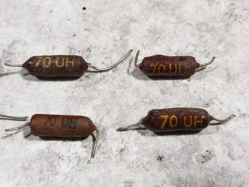 6 PCS VINTAGE RF CHOKE COIL INDUCTORS 70uH | eBay