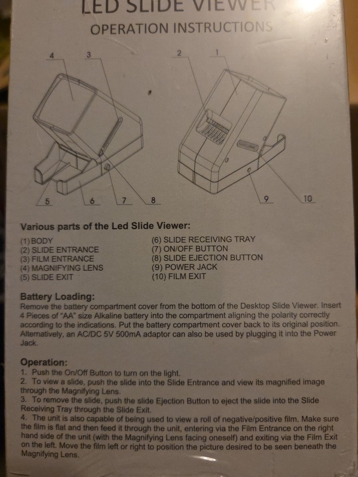 Slide Viewer Light Box for Scanning Old Slide Negative Film | eBay UK