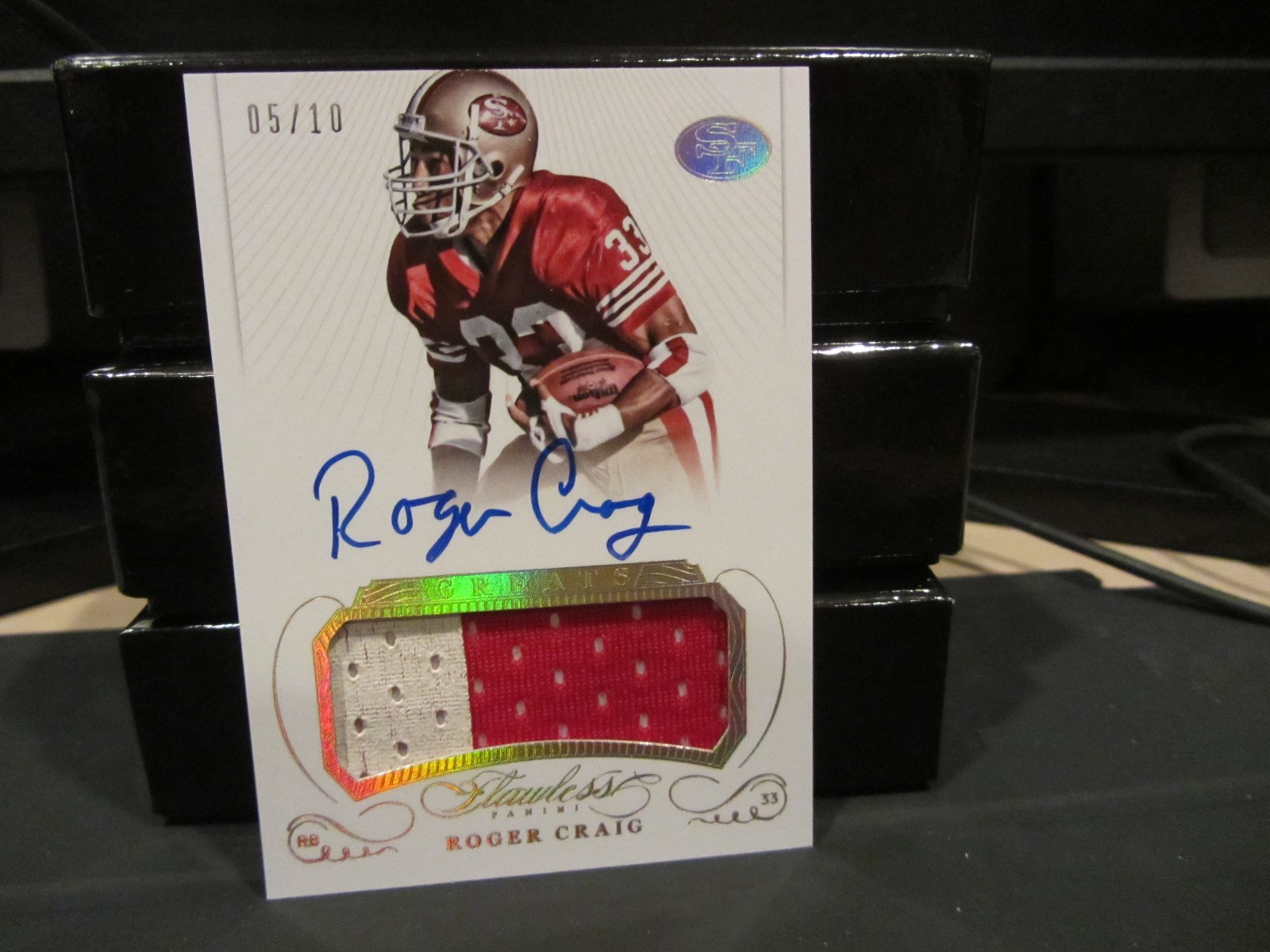 Panini Flawless Gold On Card Autograph Jersey 49ers Roger Craig 05/10 ...