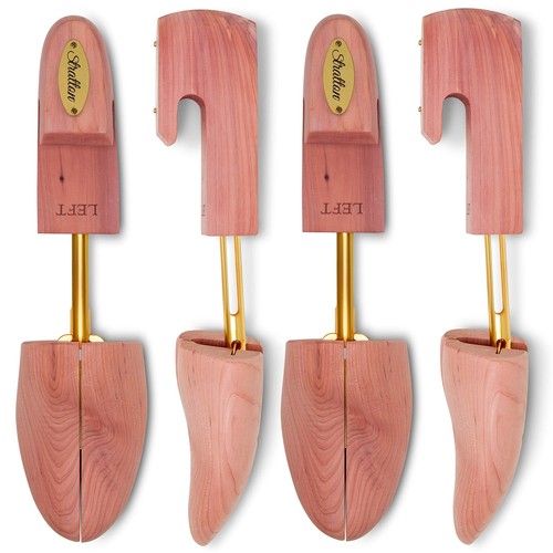 STRATTON MEN’S ADJUSTABLE SPLIT TOE CEDAR SHOE TREE | 2-PACK | GROWN IN ...