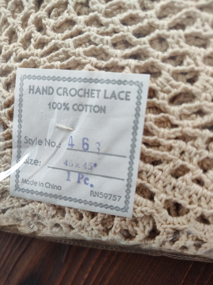 Lot of 5 Keeco Hand Crochet Lace 1 Sham, 2 Table Runners and 2 table ...