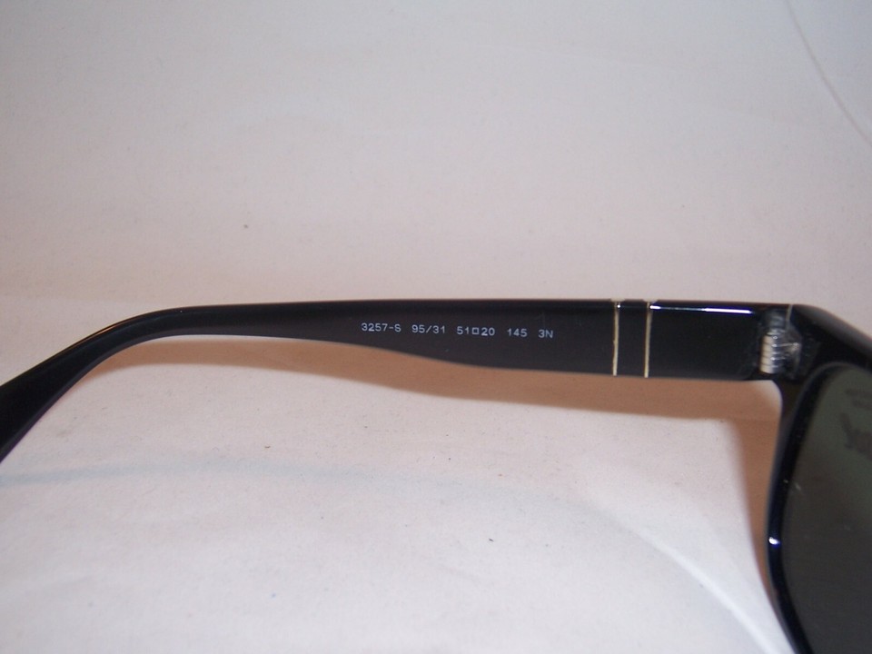 NEW Persol Sunglasses PO 3257/S 95/31 BLACK/GREEN 51mm AUTHENTIC | eBay