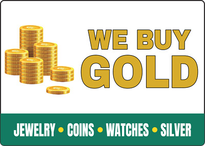 WE BUY GOLD JEWELRY COINS SILVER STOREFRONT SIGN | Adhesive Vinyl Sign ...