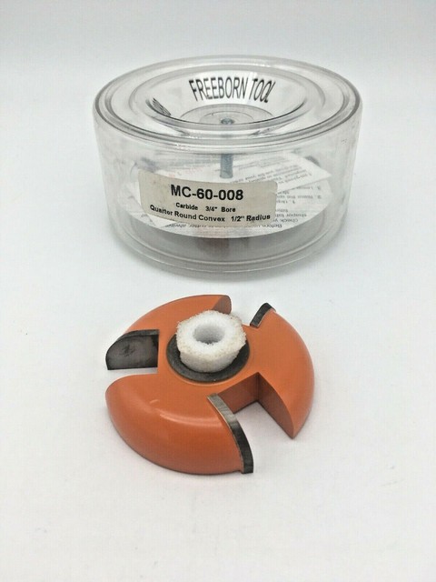 Freeborn Shaper Cutter MC-60-008 Quarter Round Conve/2” Radius Carbide ...