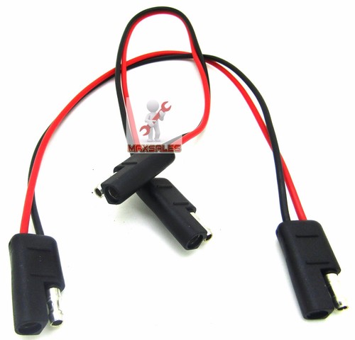 2pc 18 Gauge 2 Pin Quick Disconnect Wire Harness - SAE connectors | eBay