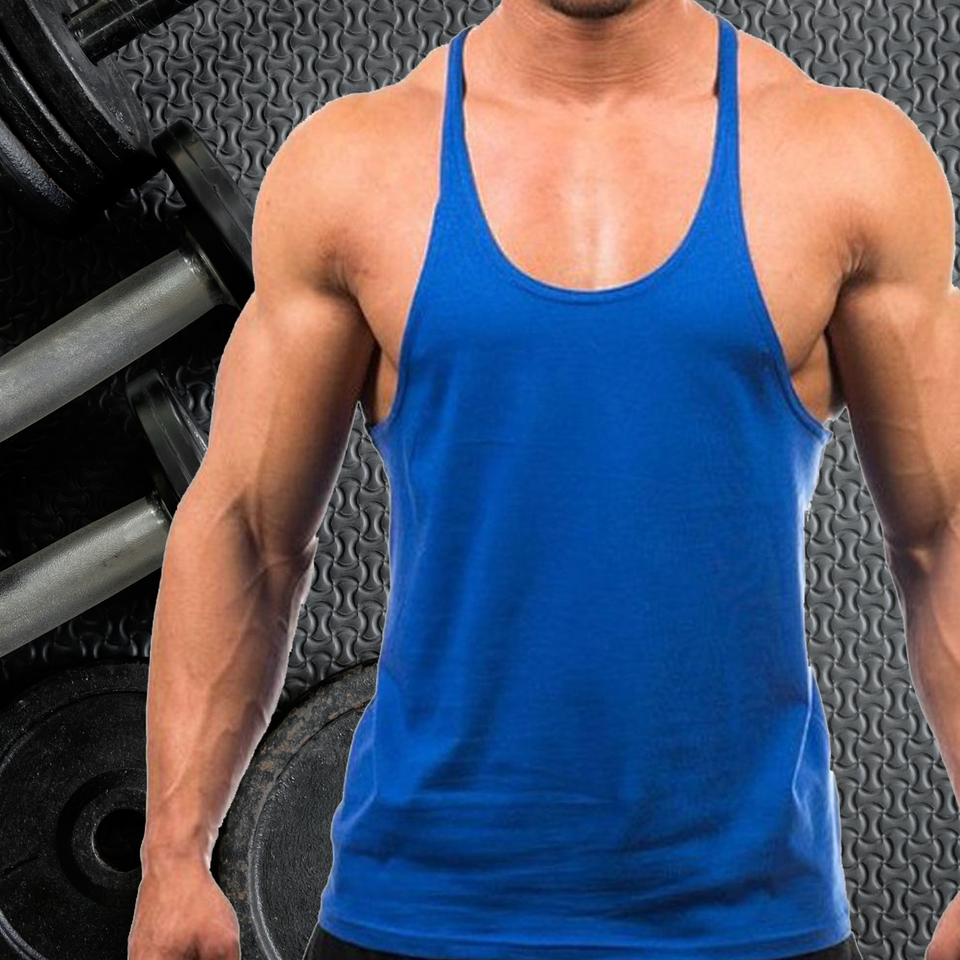 Mens Gym Vest Racerback Bodybuilding Muscle Stringer Tank Top ...